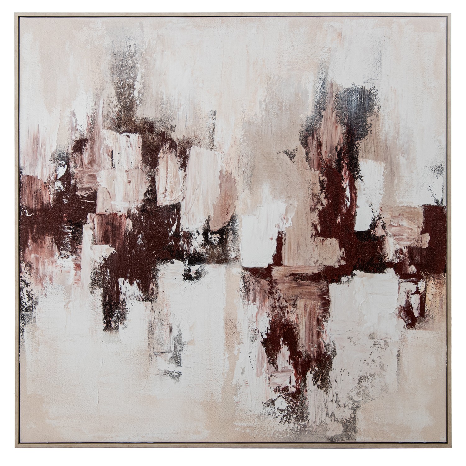 Cuadro Lienzo Impreso Abstracto 100x100cm Marco Ps 100x4x100cm ...