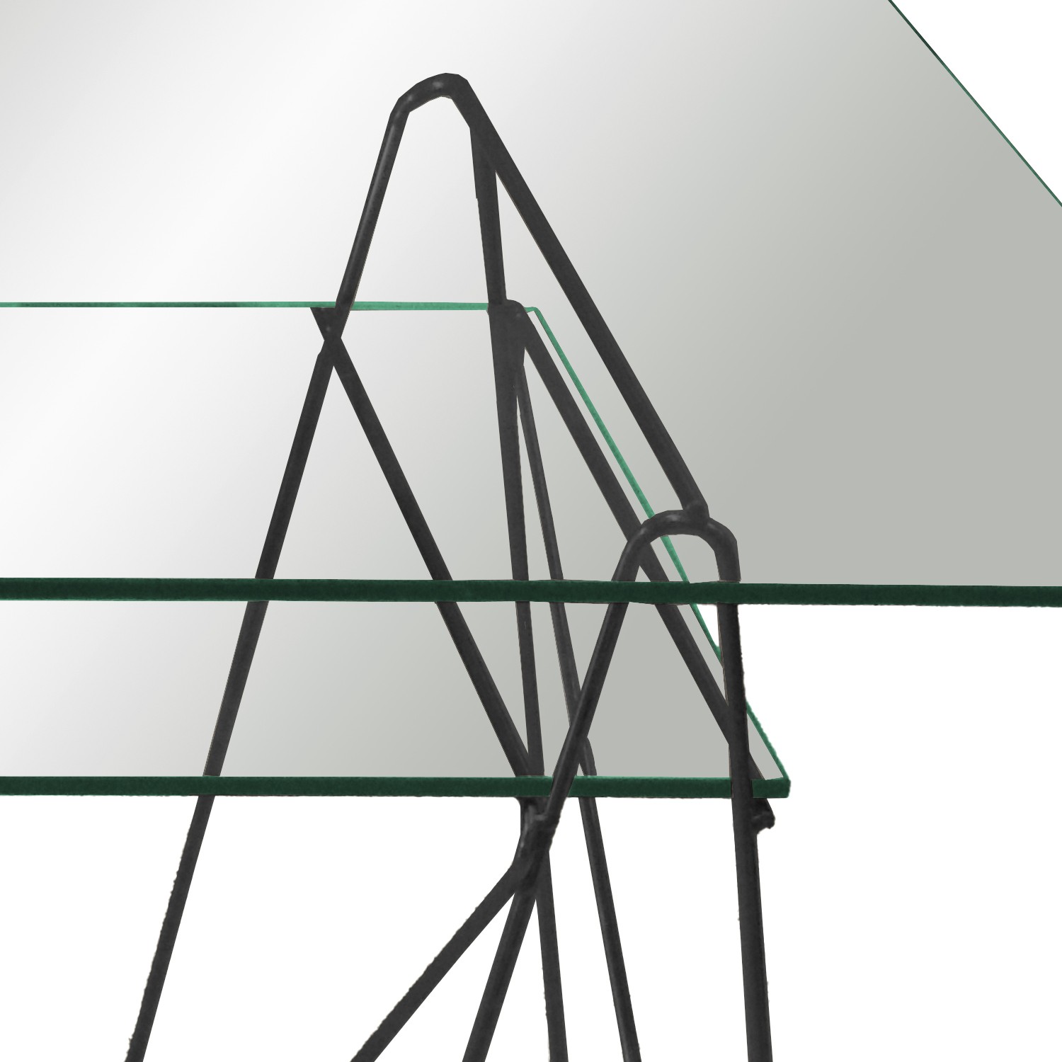 Black Metal Table Stand 49x30,5x74cm - Exclusivas Camacho S.L.