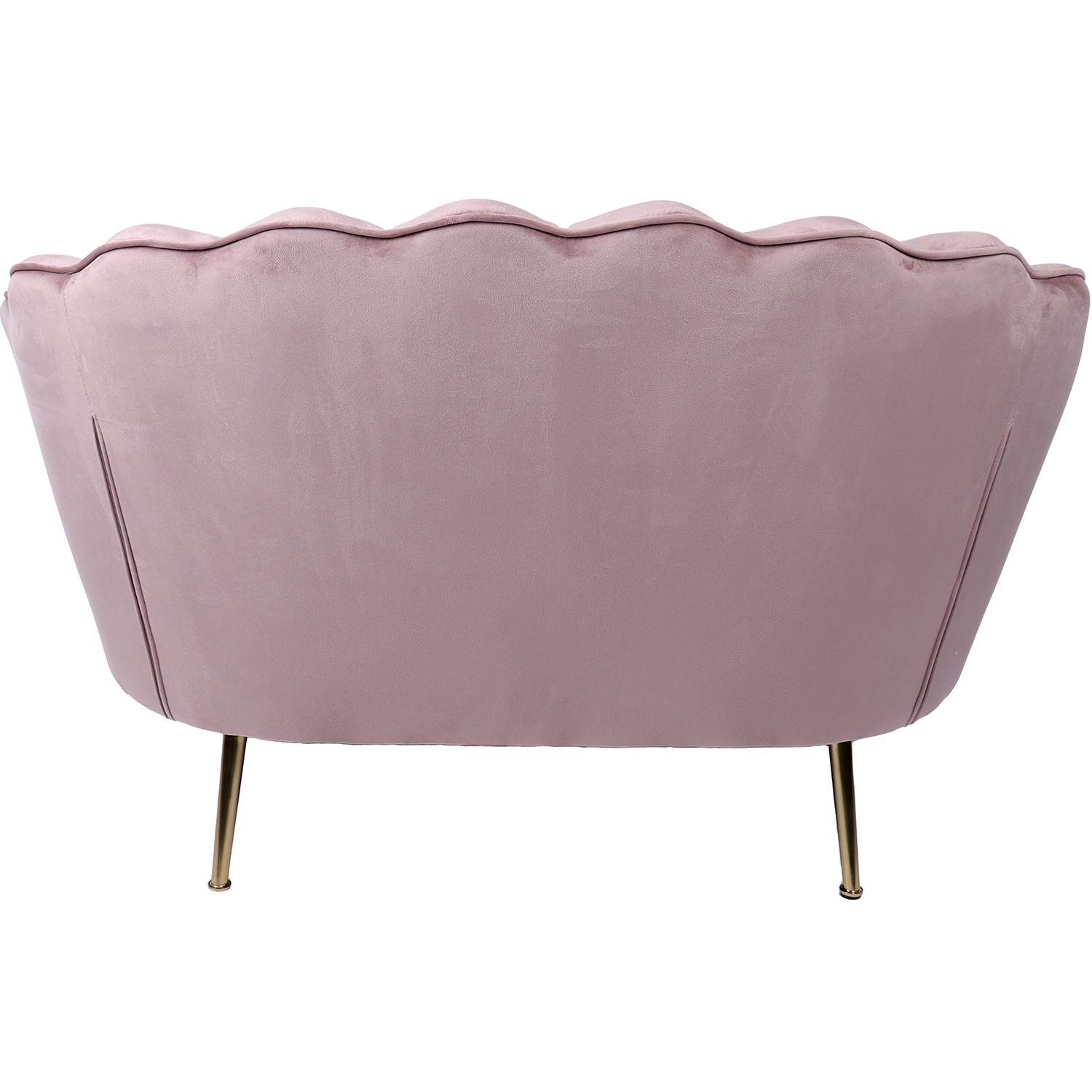 2 Seater Sofa Mauve Velvet Golden Metal Legs 129x76x87cm Height Of Seat ...